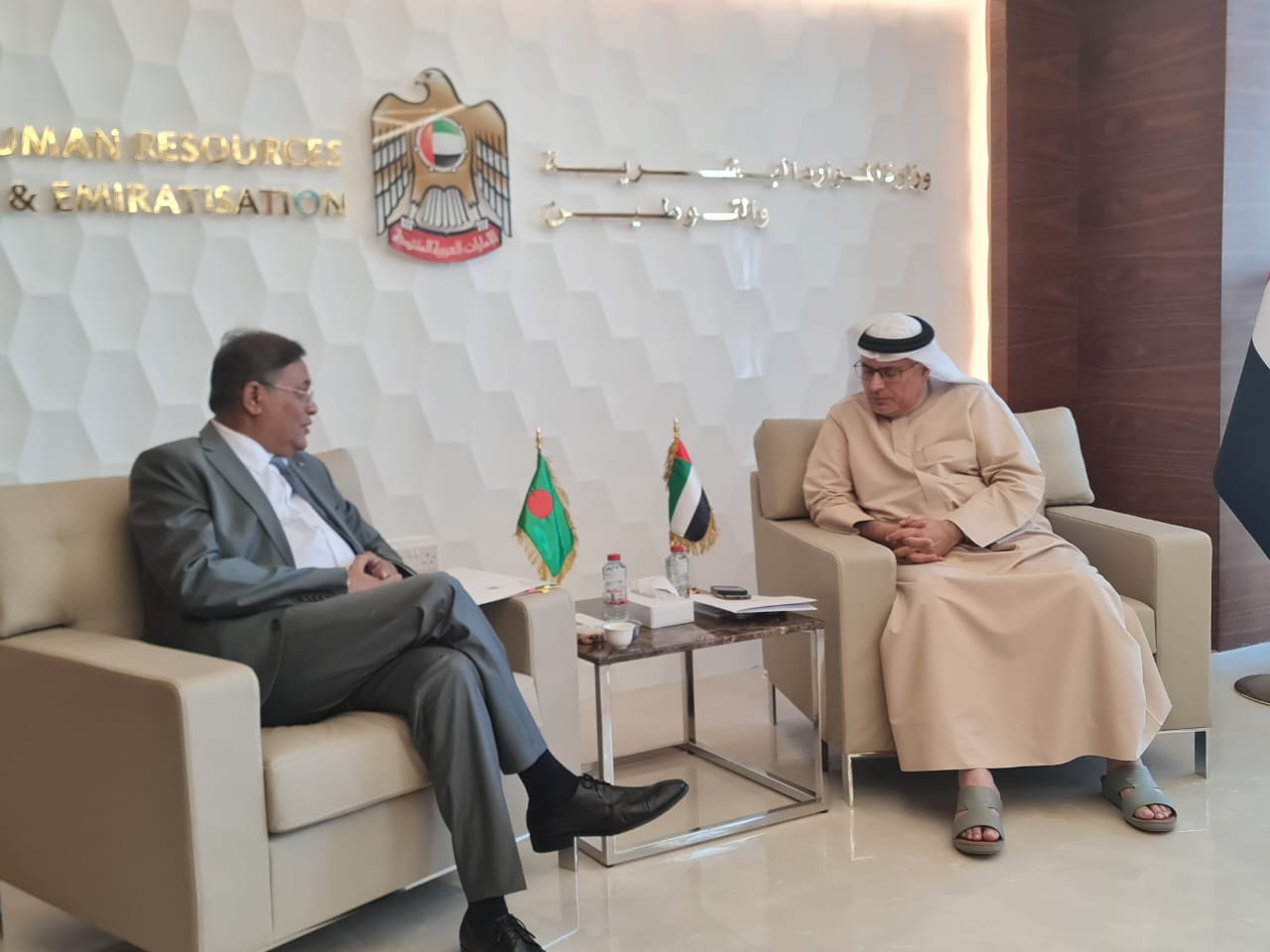 Foreign Minister Hasan discusses more manpower export with UAE Human ...